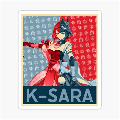 Kujou Sara Genshin Impact Hope Sticker For Sale By B Love Redbubble