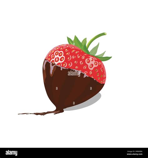 Chocolate Dipped Strawberry Vector Chocolate Covered Strawberry Icon
