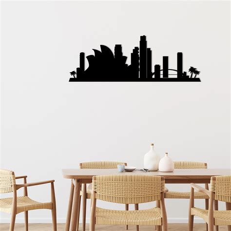 Décoration murale en métal skyline Sydney