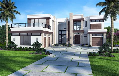 Modern Style House Plan With Sq Ft Bed Bath Half Bath