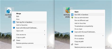 كيفية إضافة خيار Run In Sandbox إلى قائمة كليك يمين فى ويندوز