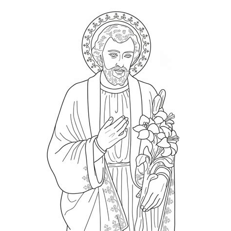 Dibujos De San José Para Colorear E Imprimir Coloringlib