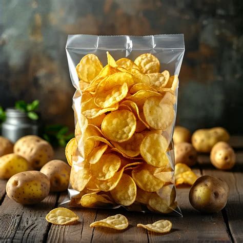 Rollstock Packaging Biodegradable Cello Clear Snack Bags For Potato
