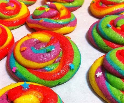 Unicorn Rainbow Poop Cookies