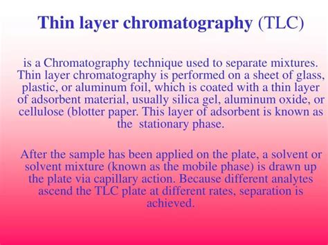 Ppt Thin Layer Chromatography Tlc Powerpoint Presentation Free Download Id 6184137