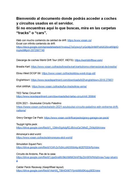 Coches Y Circuitos Assetto Corsa Apuntes De Programación Java Docsity