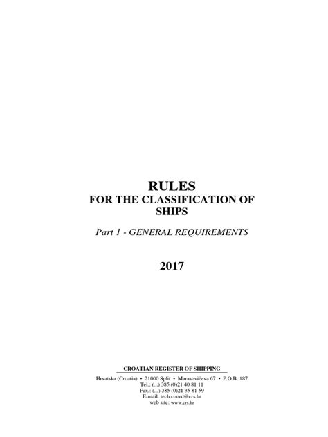 Rules For The Classification Of Ships Pt 1 Ch 2 2017 Pdf Thermal Insulation Ships