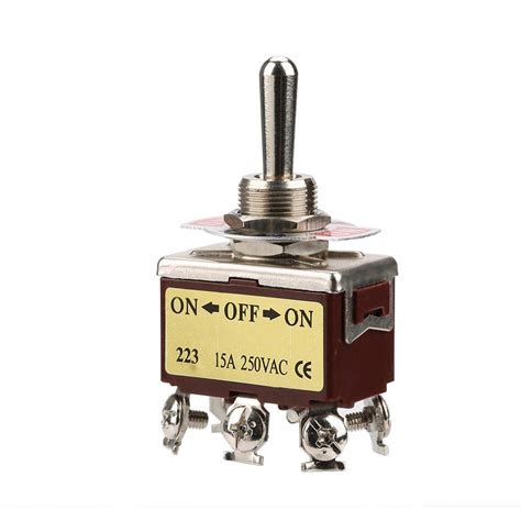 AC 250V Interruptor De Palanca Momentneo De 3 Posiciones ON OFF ON