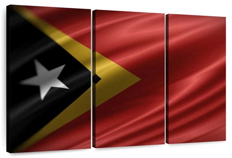 Rippled Timor Leste Flag Wall Art Photography