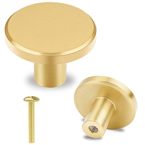 Buy Vandicka 8 Pcs Solid Brass Cabinet Knobs Round Gold Door Knobs And Drawer Pulls Small