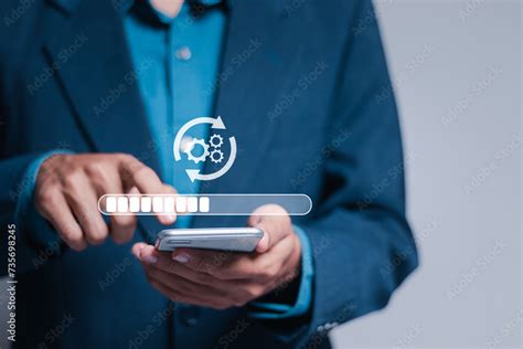 Software Update Or Operating System Upgrade On Smartphone Installing