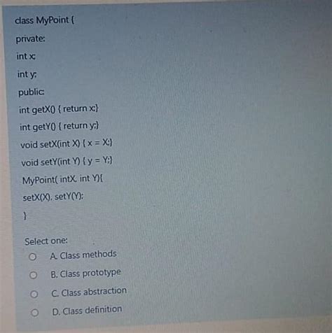 solved class mypoint private int x inty public int getx {