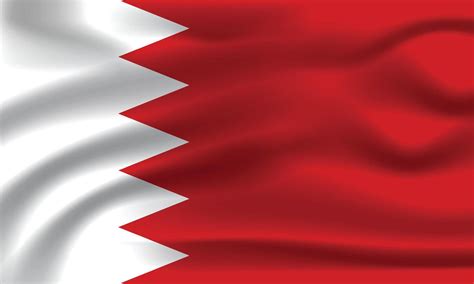 The Realistic National Flag Of Bahrain 9291074 Vector Art At Vecteezy