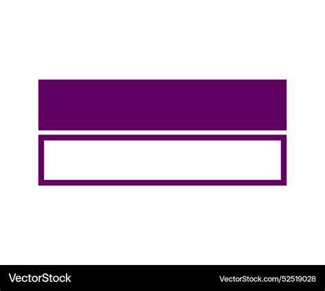 Rectangle Shape And Outline Purple Symbol Element Vector Image
