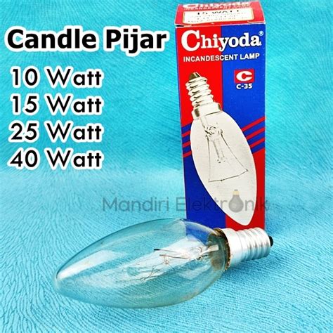 Jual Lampu Pijar Candle Chiyoda E14 10w 15w 25w 40w Clear Lampu Pijar