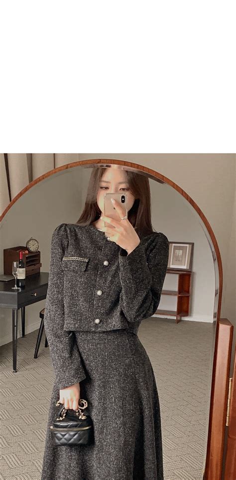 Made 머스티 자가드 트위드 투피스set44~110 ♥핫핑♥