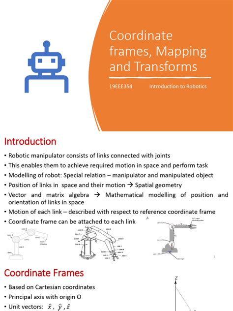 3 Coordinate Frames Mapping And Transforms Co2 Pdf Rotation Euclidean Vector