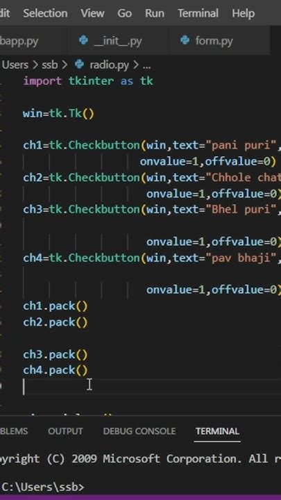 Checkbutton In Tkinter Part 1 Pythonguitutorial Coding Pythontricks