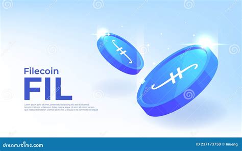 Filecoin FIL Coin Banner FIL Coin Cryptocurrency Concept Banner