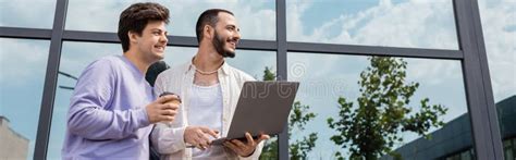 Cheerful And Young Same Sex Couple Stock Image Image Of Lgbtq
