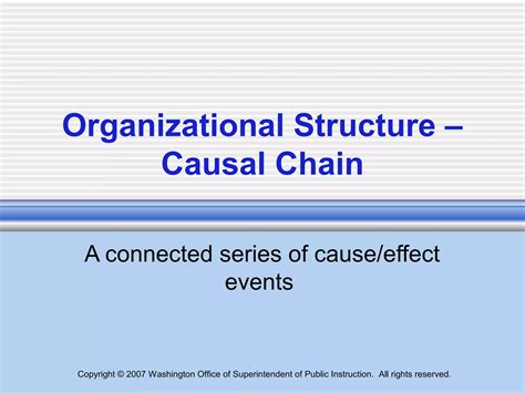 Organizational Structure Causal Chain Ppt