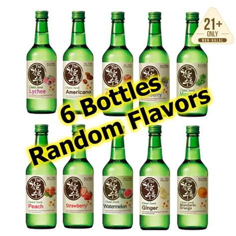 Chateul Soorok Soju 360ml X 6 Bottles Random Flavors Shopee Malaysia