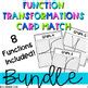 Transformations Of Parent Function Graphs Card Match Bundle By Algebra Star