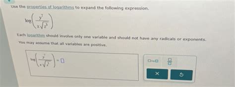 Use The Properties Of Logarithms To Expand Studyx