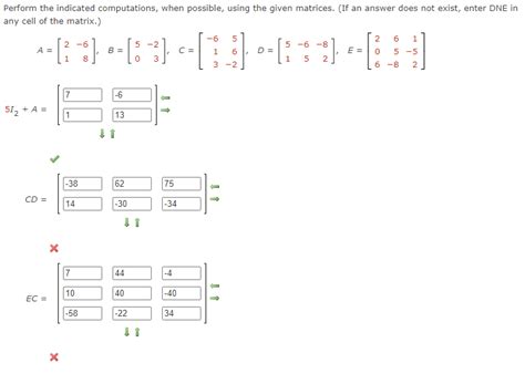solved perform the indicated computations when possible