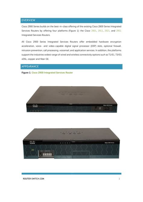 PPT CISCO 2900 SERIES ROUTER DATASHEET PowerPoint Presentation Free Download ID 7691806