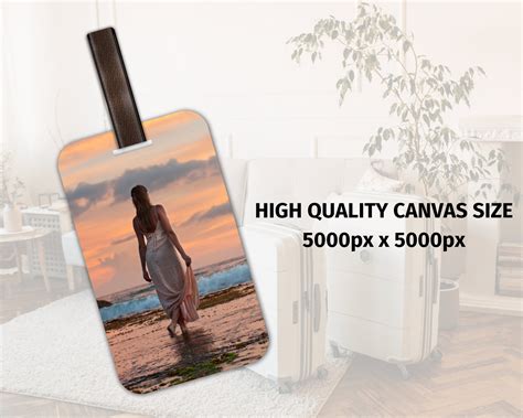 Sublimation Luggage Tags Mockup Luggage Tags Personalized Leather