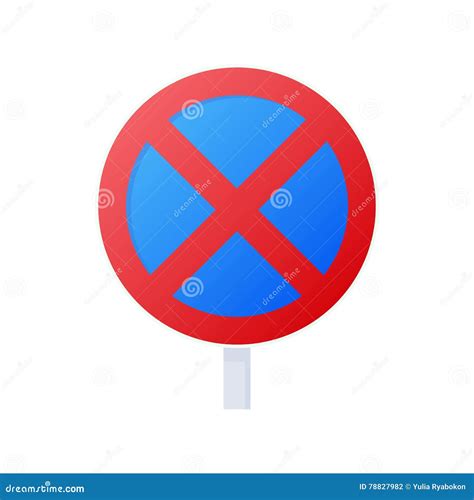 Clearway Sign Icon Cartoon Style Stock Vector Illustration Of Parker