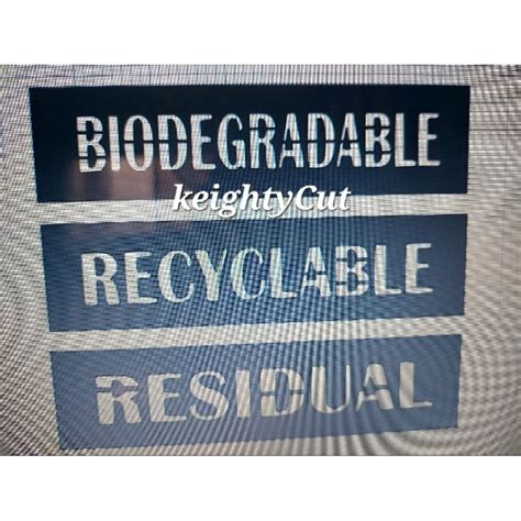 3pcs Trash Bin Reusable Plastic Stencil Biodegradable Recyclable Residual Shopee Philippines
