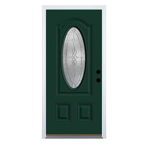 Therma Tru Benchmark Doors Hampton Oval Lite Decorative Glass Left Hand