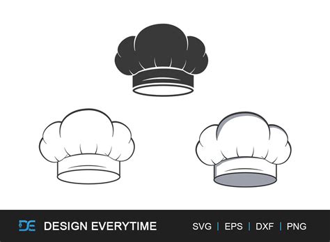 Chef Hat Svg Chef Hat Silhouette Graphic By Designeverytime