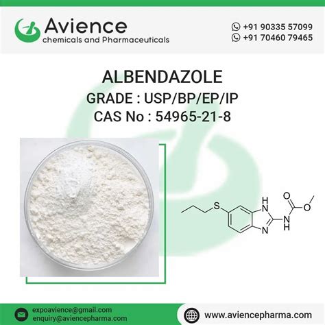 Albendazole Api Powder Non Prescription Treatment Anti Worm