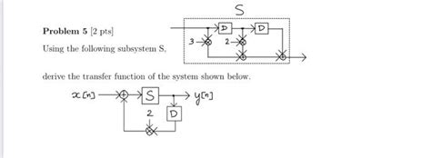 Solved Using The Following Subsystem S Derive The Transfer Chegg