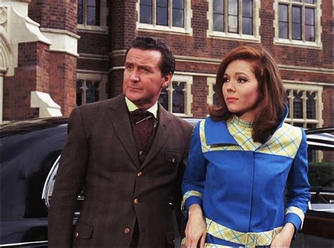 Patrick Macnee And Diana Rigg As John Steed And Emma Peel Promoting Series