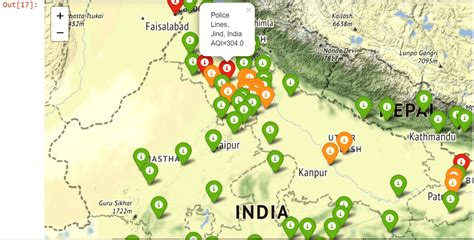 Plotting Air Quality Index Data On A Map Using Python