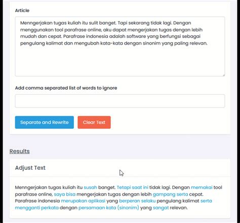 Rewriter Id Parafrase Online 1 Indonesia Gratis
