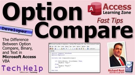 The Difference Between Option Compare Database Binary And Text In