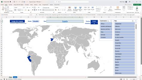 Juego De Mapas En Excel ExcelPedroWave