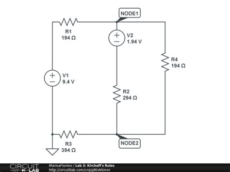 Lab Kirchoff S Rules CircuitLab
