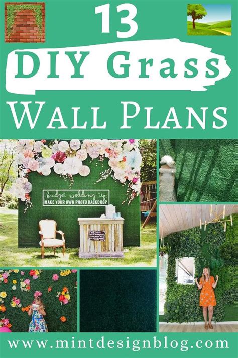 13 Diy Grass Wall Plans With Flowers Mint Design Blog