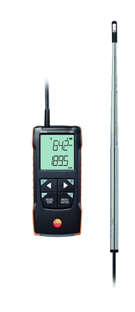 Testo 425 digitales Hitzdraht Anemometer mit App Anbindung für Klima