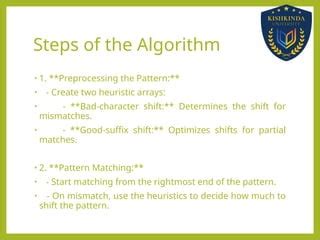 Boyer Moore Algorithm Artificial Intelligence PPT