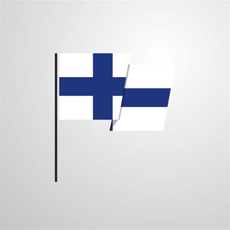 Finland Waving Flag Design Vector 14062322 Vector Art At Vecteezy