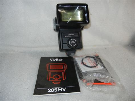 Vivitar 285hv Zoom Thyristor Flash Made In Japan Vintage W Manual And