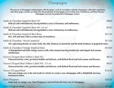 Menu At Montego Bay Restaurant Johannesburg Maude Street