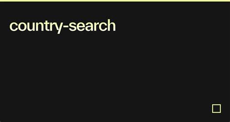 Country Search Codesandbox